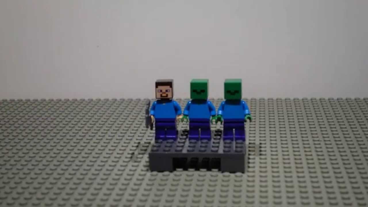 Lego Minecraft Zombie Spawner Speedbuild and Minifigures - YouTube