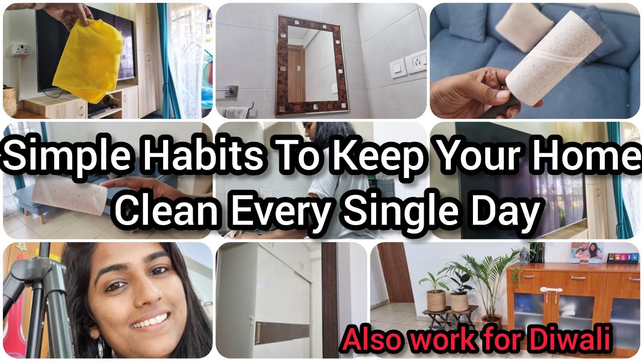 Simple Habits To Keep Your Home Clean Every Day।। Daily Habits For Home ...