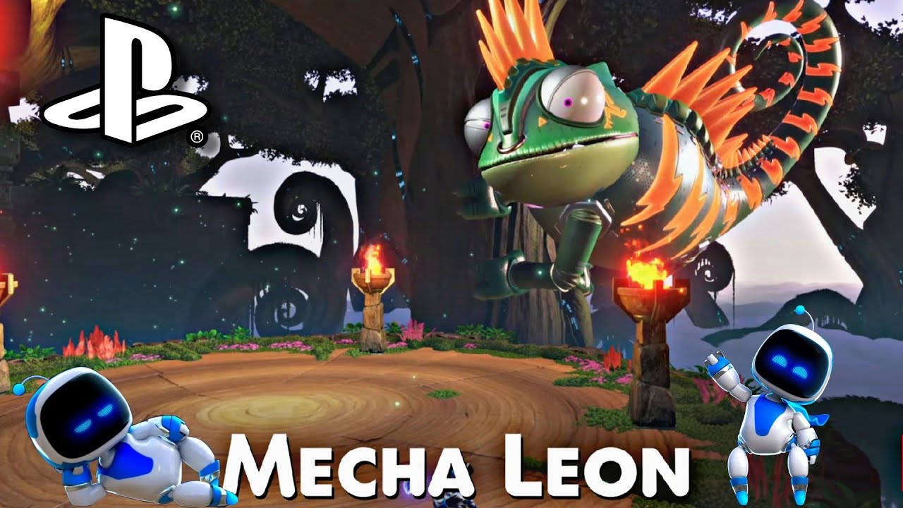 Astro Bot - Spooky Time Level + Mecha Leon Boss Fight ll Full Gameplay ...