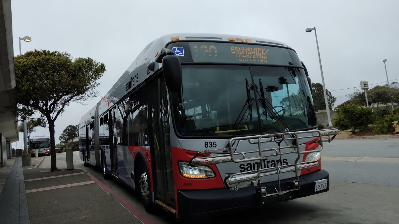 SamTrans 2019 New Flyer XD60 835 on Route 120 - YouTube