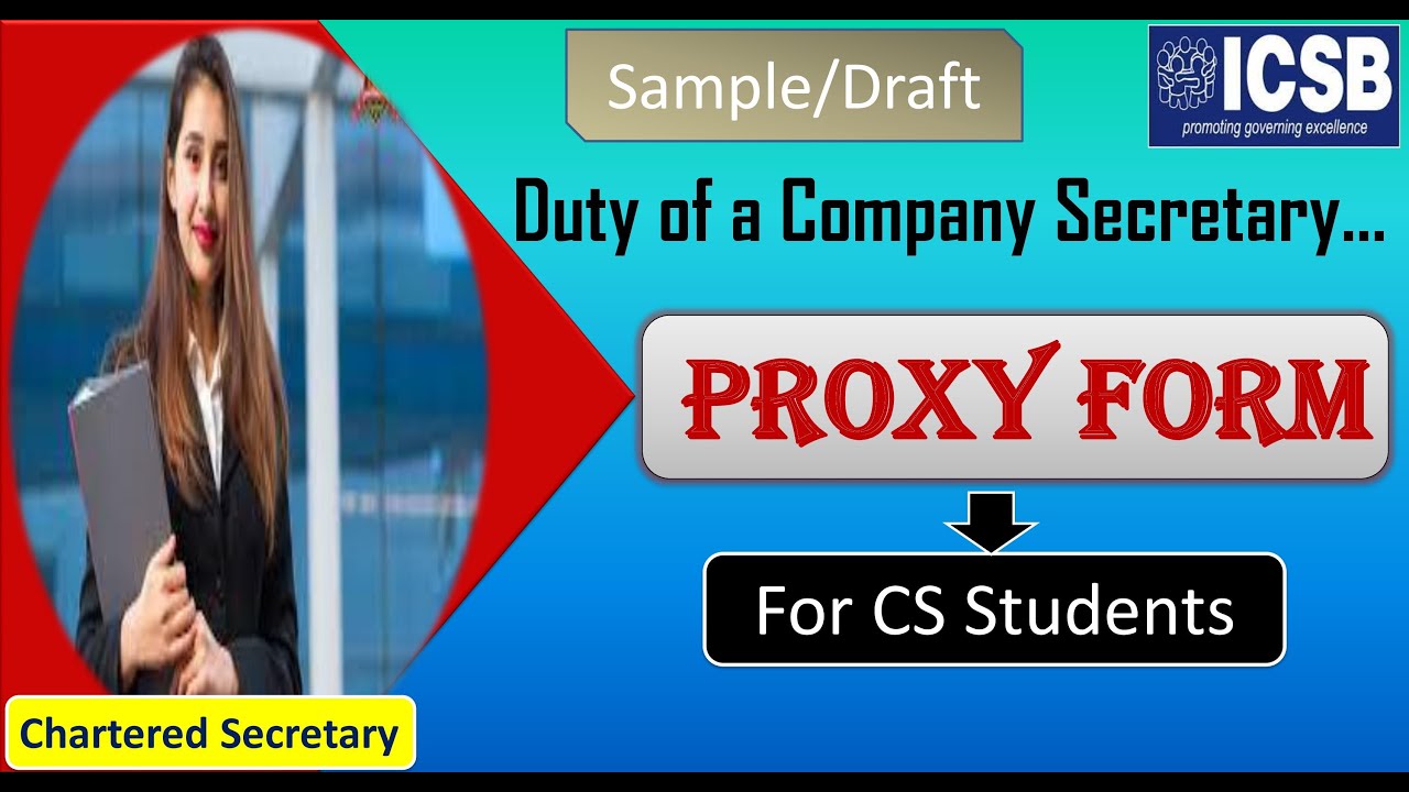 Proxy Form || Sample/Draft || - YouTube