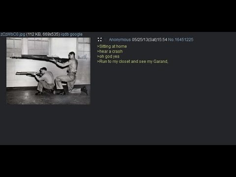 Anon defends his home with comically large rifle - YouTube