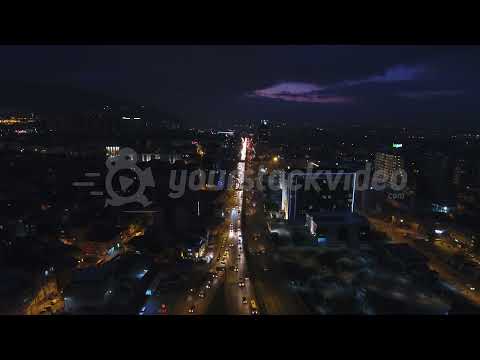 bursa, izmir yolu, kent meydanı, almira otel, drone, flycam, gece genel, bursa, ysv ao 4k 1070