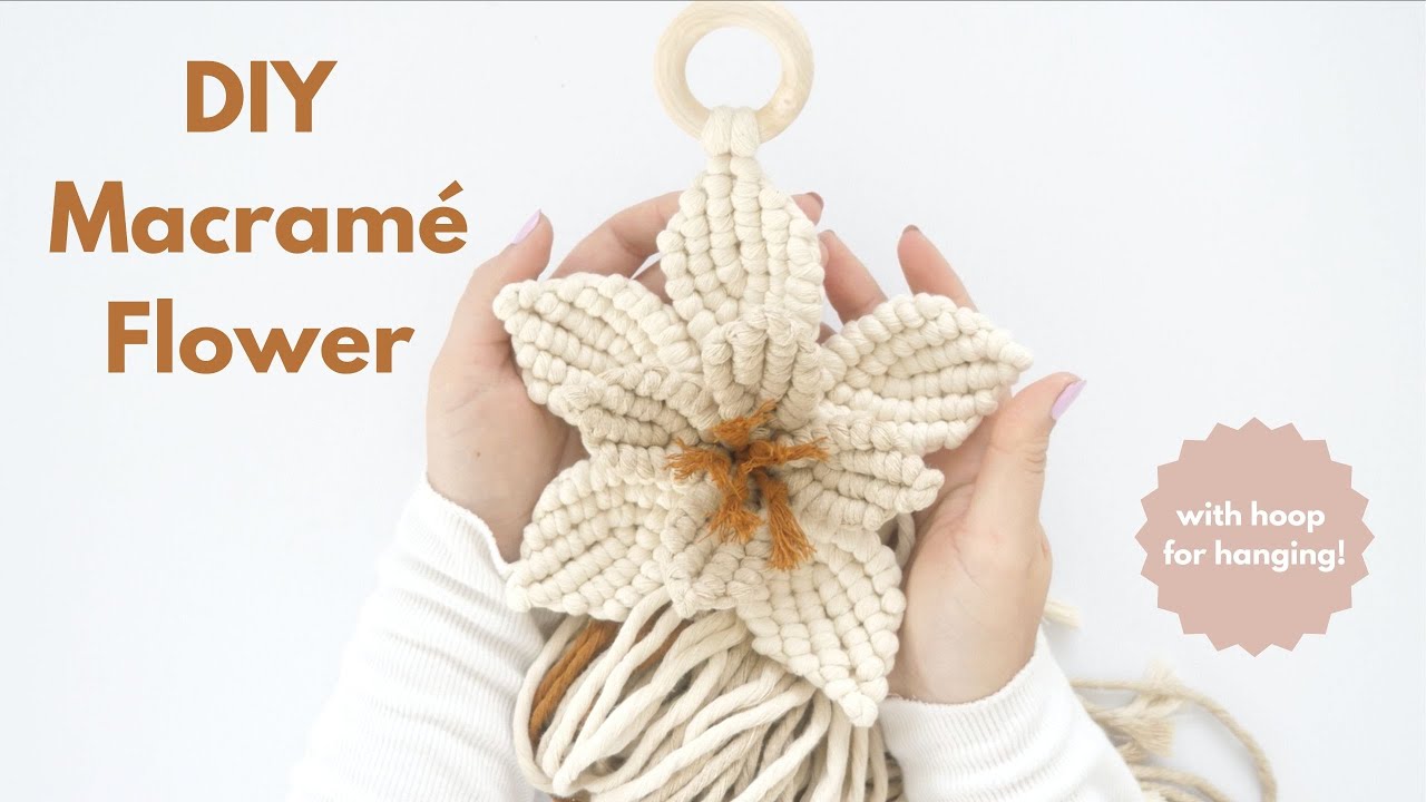 DIY Macramé Hanging Flower Tutorial | Step by Step Tutorial (with ...