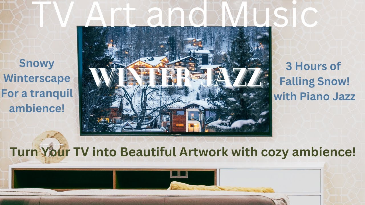 Three Hours of Relaxing Piano Jazz Music with a Beautiful Snowy Winter ...