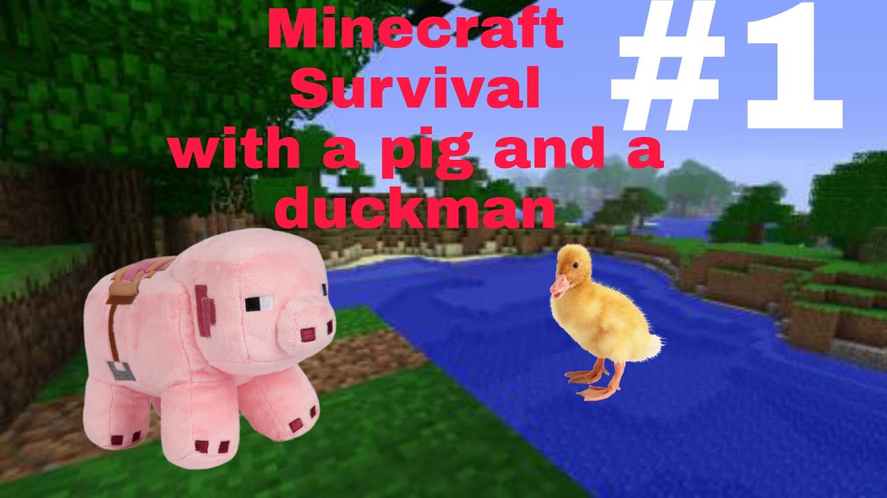 Minecraft survival with a Pig and a Duckman - YouTube