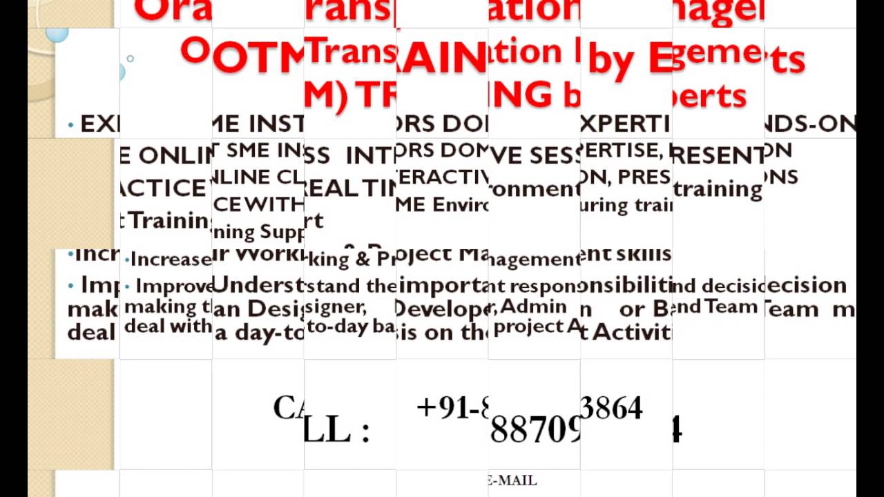 Oracle Transportation Management (OTM) Online Training - YouTube