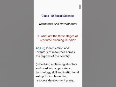 What are the three stages of resource planning Class 10 Geography Cbse ...