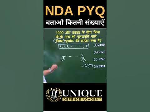 NDA PYQ | NDA Maths | Permutation And Combination | Unique Defence Academy | Kapil Sir - YouTube