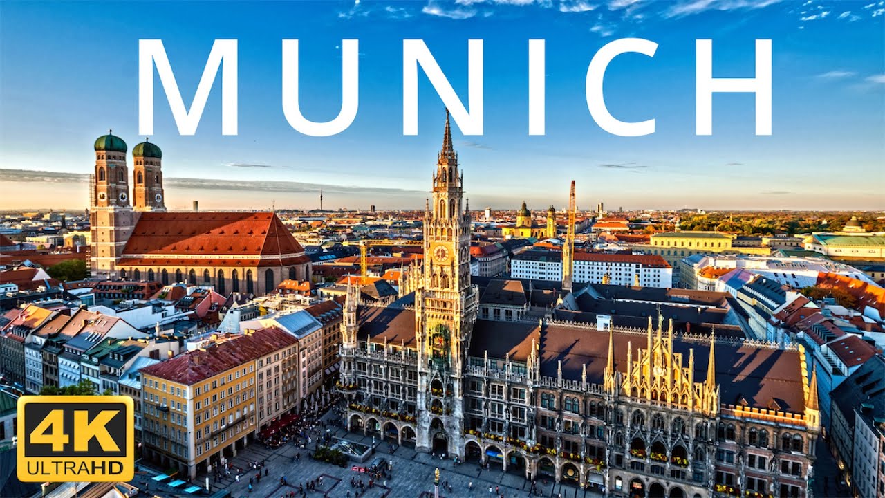 Munich, Germany 4k 🇩🇪 1 Hour Drone Aerial Relaxation Film ,Calming ...