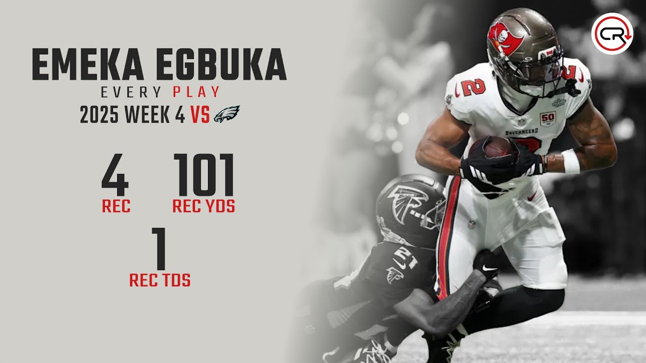 Emeka Egbuka Week 4 Highlights | Every Target and Catch vs Eagles - YouTube