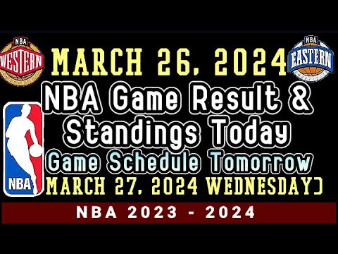 NBA Standings & Game Result Today | March 26, 2024 #nba #standings # ...