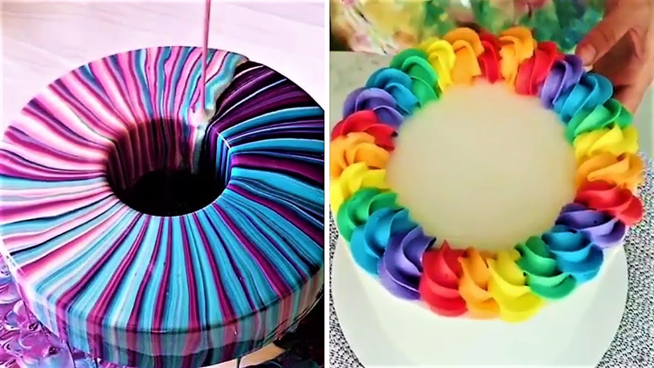 CAKE DECORATING - Extremely Satisfying and Cool Looking! - YouTube