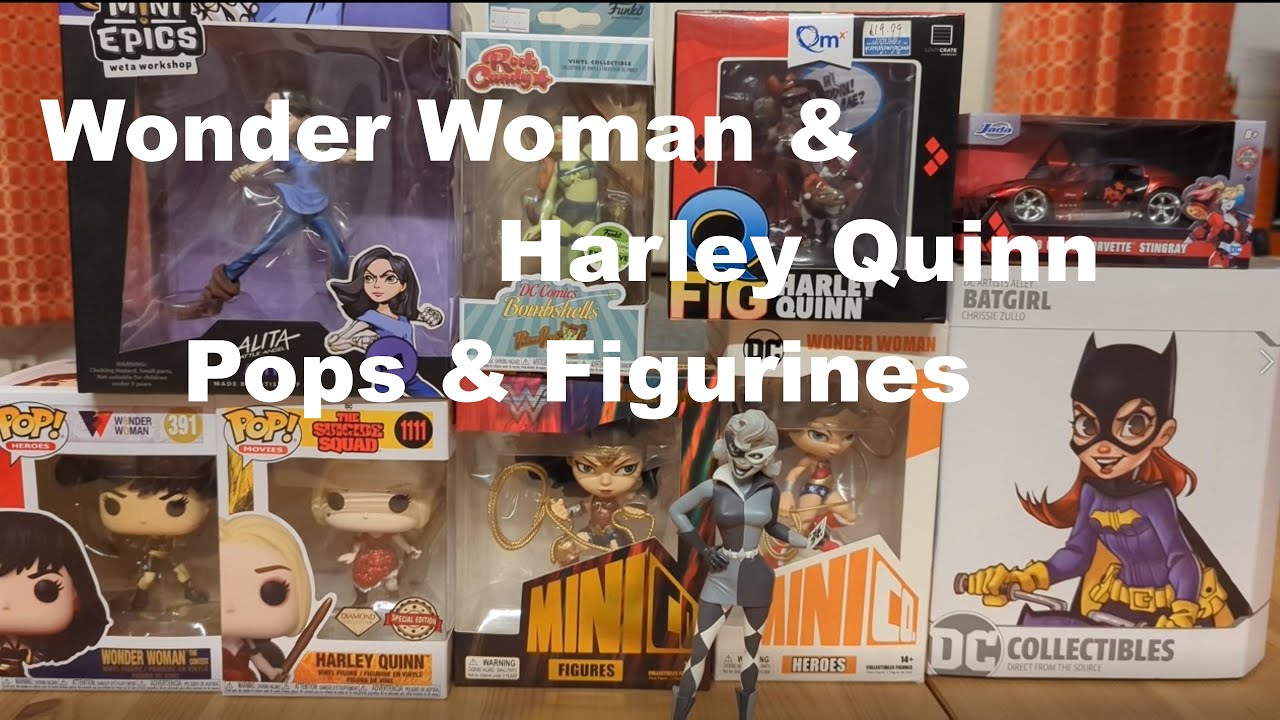 Wonder Woman & Harley Quinn Pops & Figures - YouTube