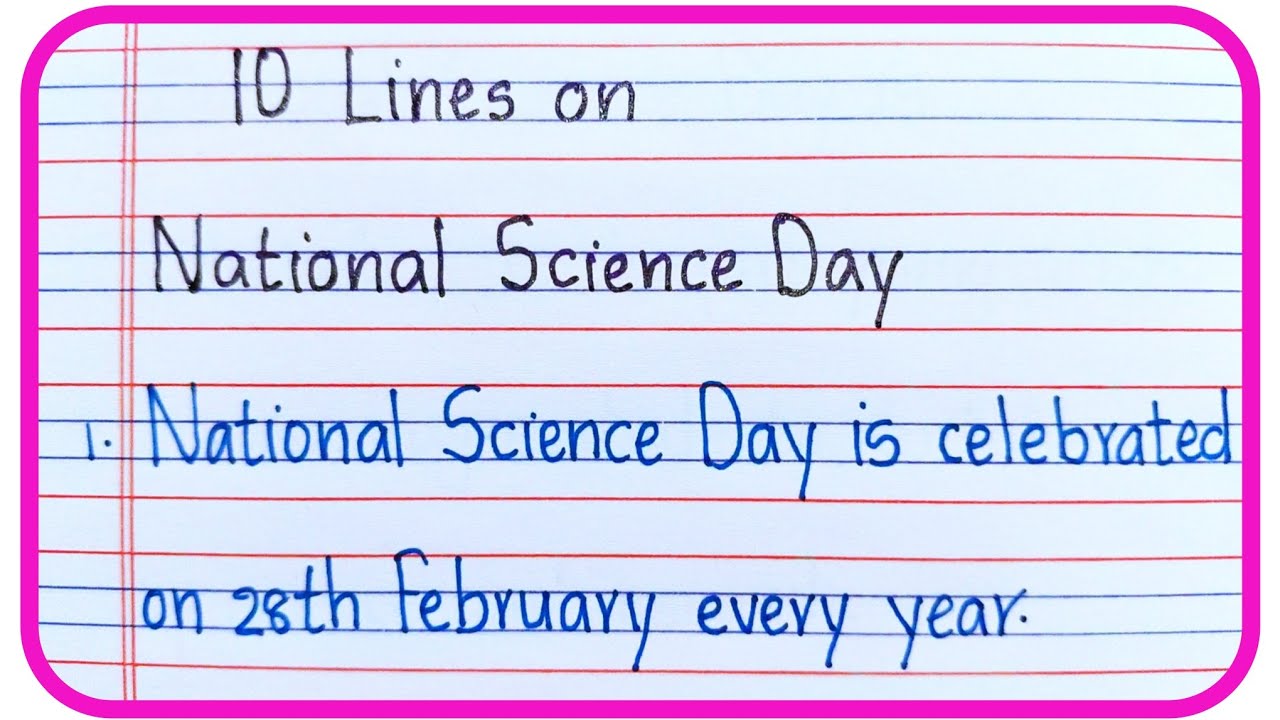 National Science Day 10 Lines in English|Essay on National Science Day ...