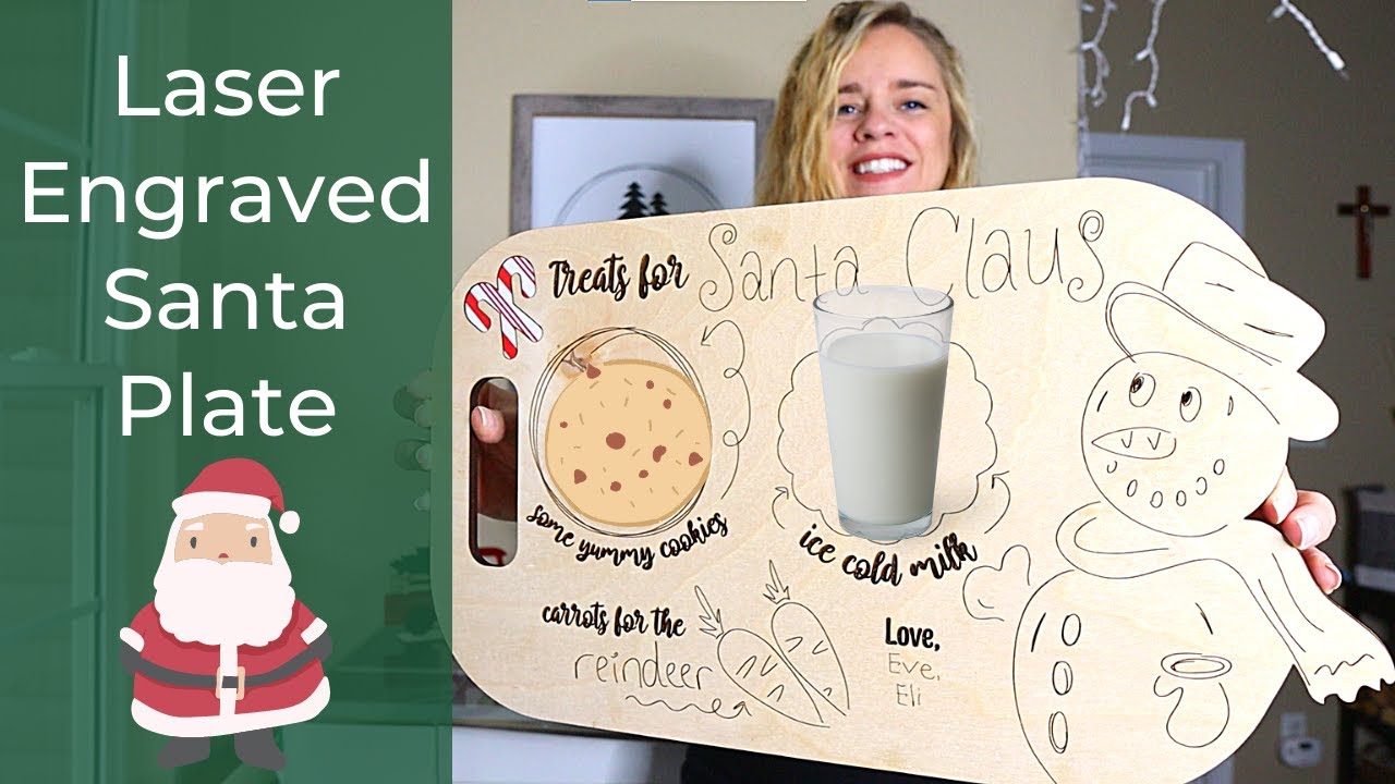 Custom Santa Plate with Glowforge - YouTube