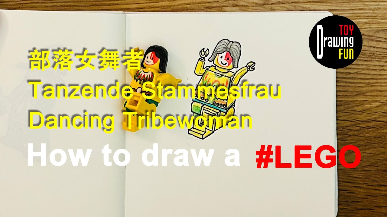 How to draw a LEGO Dancing Tribewoman, Tanzende Stammesfrau, 部落女舞者 ...