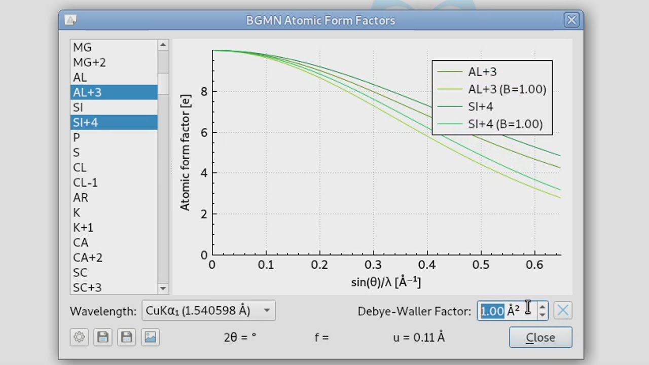 Profex Tips and Tricks: Browsing Atomic Scattering Factors - YouTube