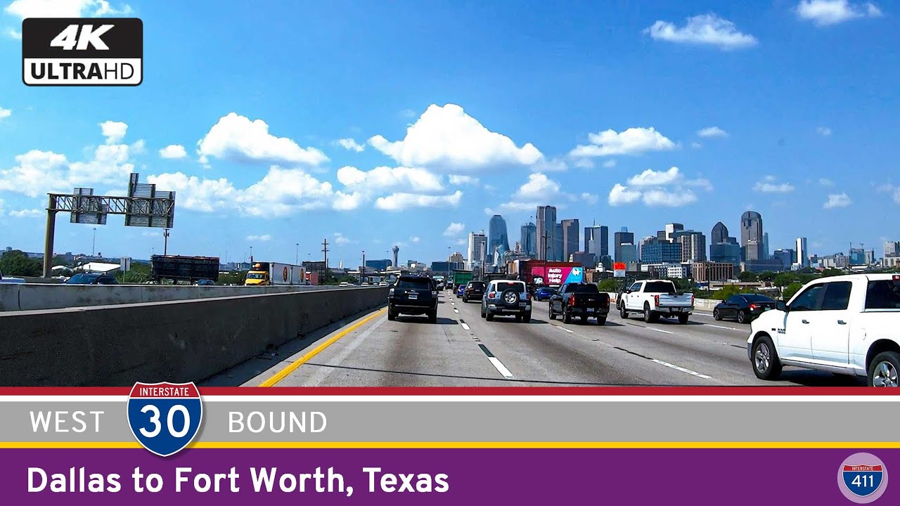 Interstate 30: Dallas to Fort Worth ~ Texas (Real-Time) - YouTube