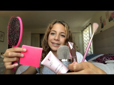 ASMR PINK triggers| ASMR color series! - YouTube