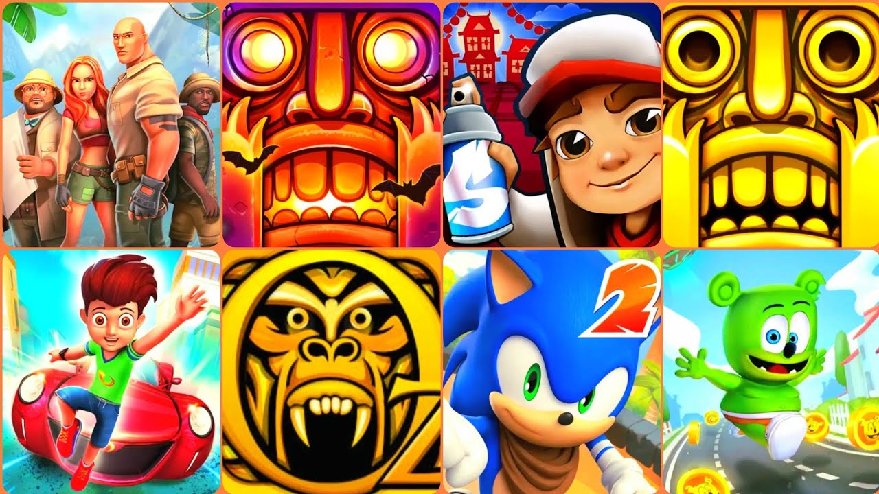 Jumanji, Temple Run 2, Subway Surfer, Temple Run, Kicko Super SpeedO ...