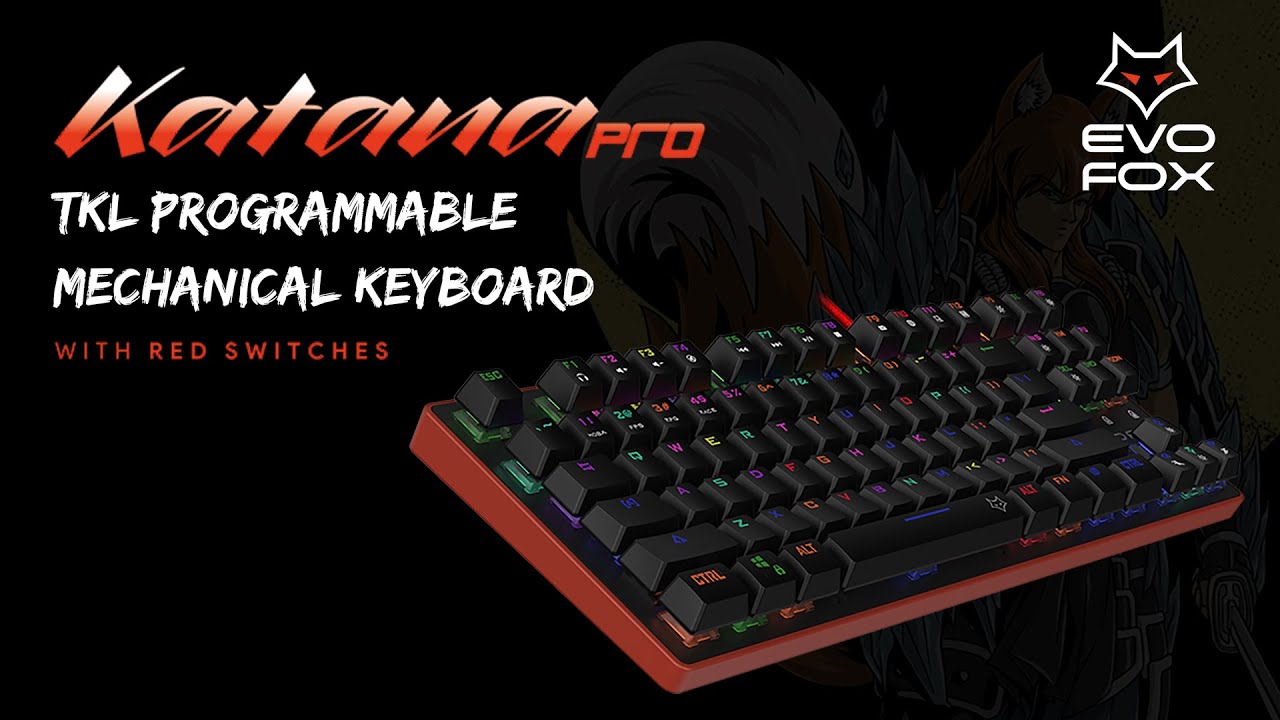 EvoFox Katana Pro RGB Mechanical Keyboard | 16 Million True Prism RGB ...