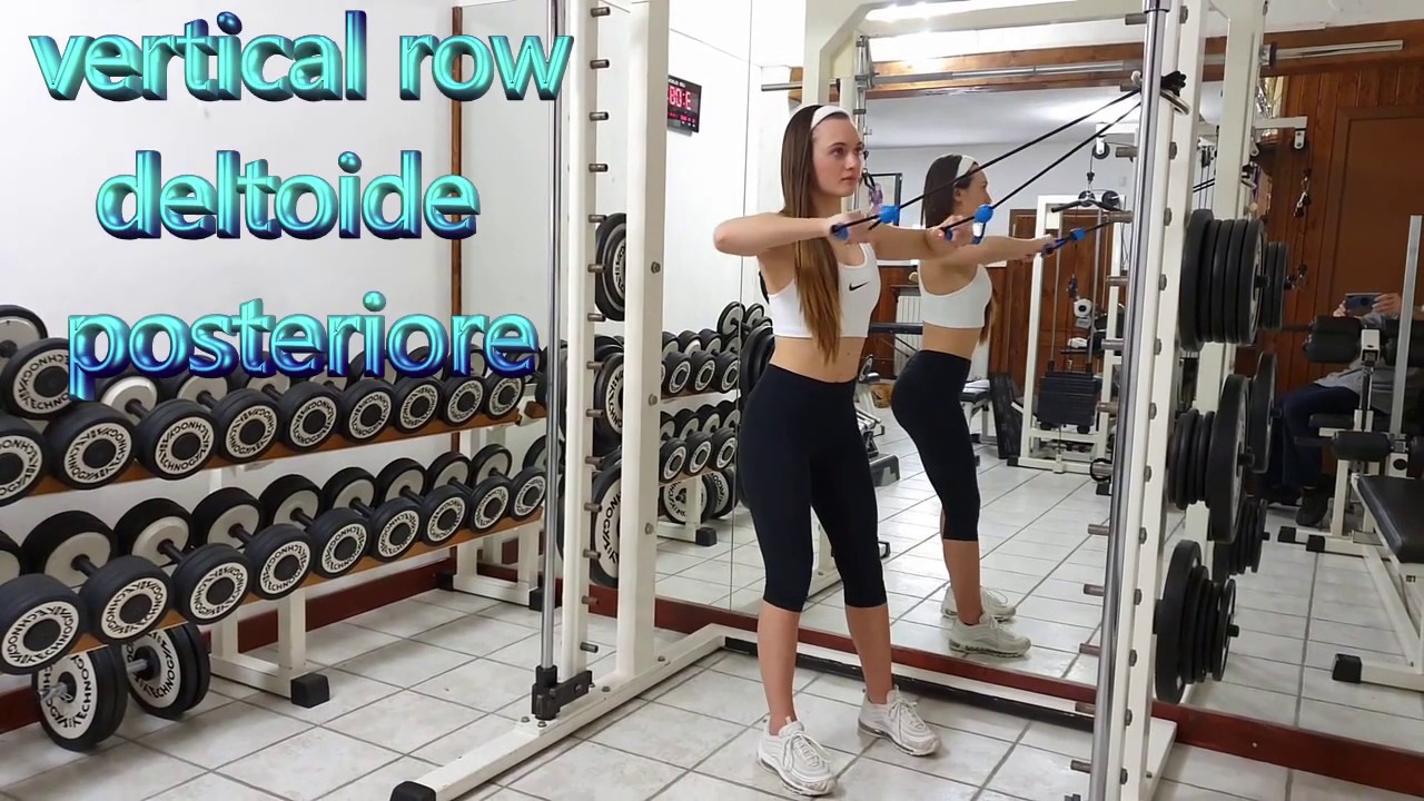 SPALLE - VERTICAL ROW - ALLENAMENTO CON GLI ELASTICI - YouTube