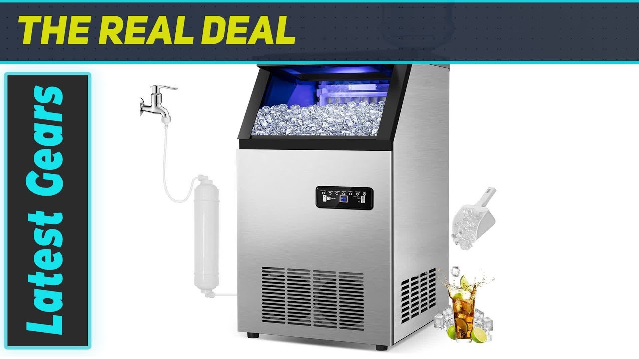 Hothope Stainless Steel Commercial Ice Maker Machine: Effortless Ice ...