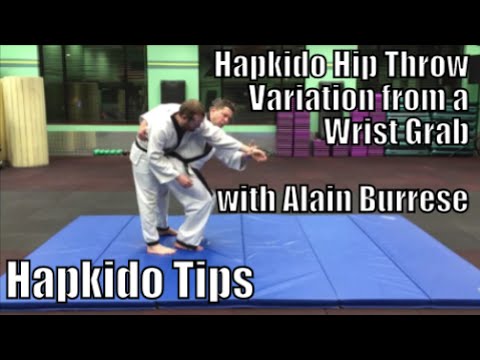 Hapkido Hip Throw Variation from a Wrist Grab with Alain Burrese - YouTube