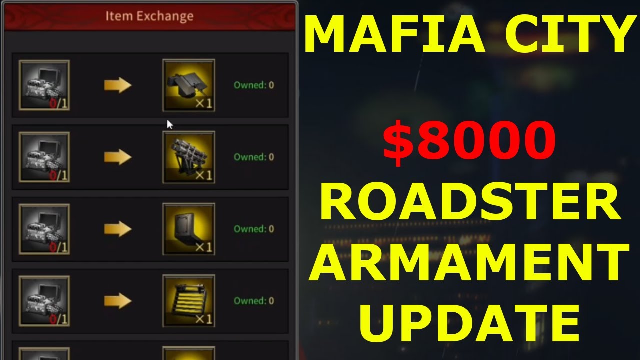 New $8000 Roadster Armament Update - Mafia City - YouTube