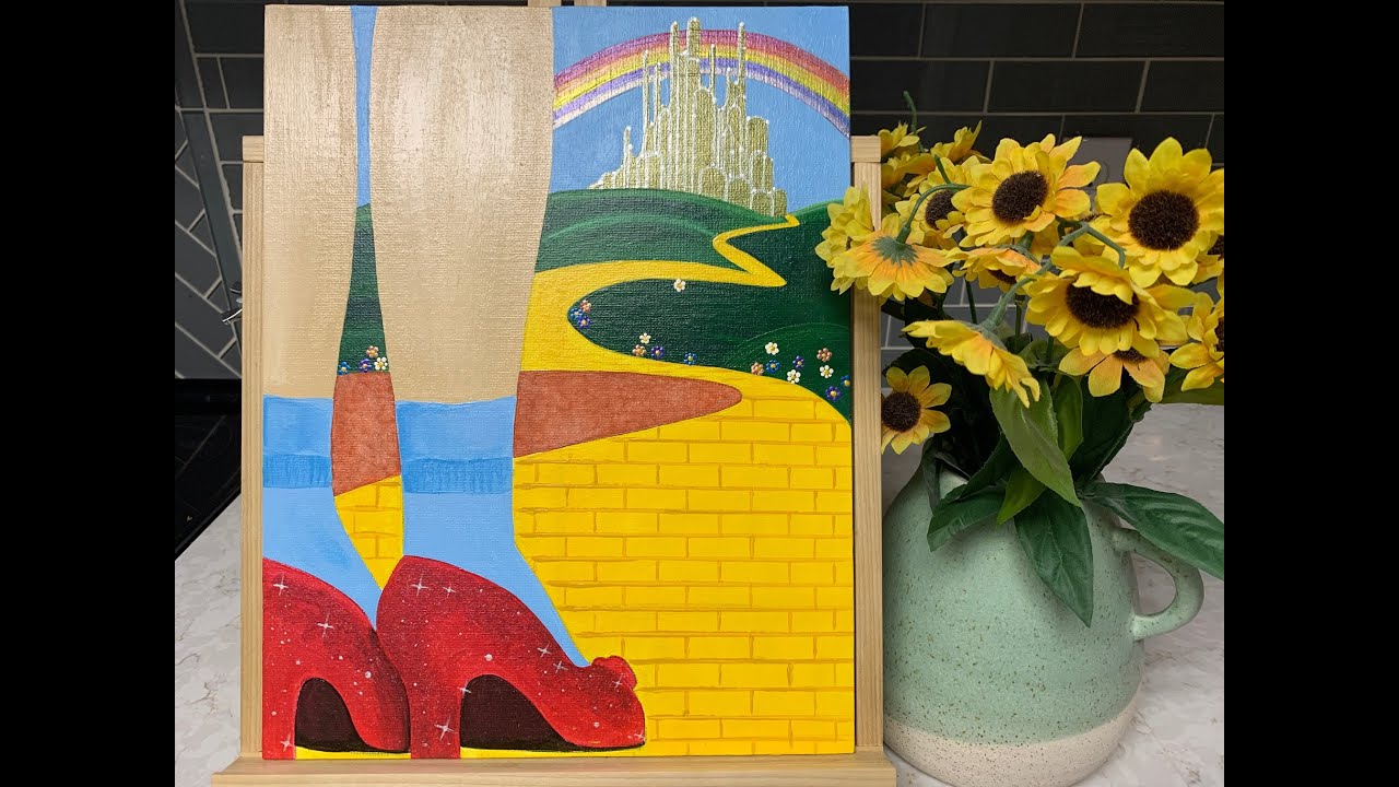 How I Painted Dorothy Gail/Wizard of Oz - Acrylic Painting - YouTube