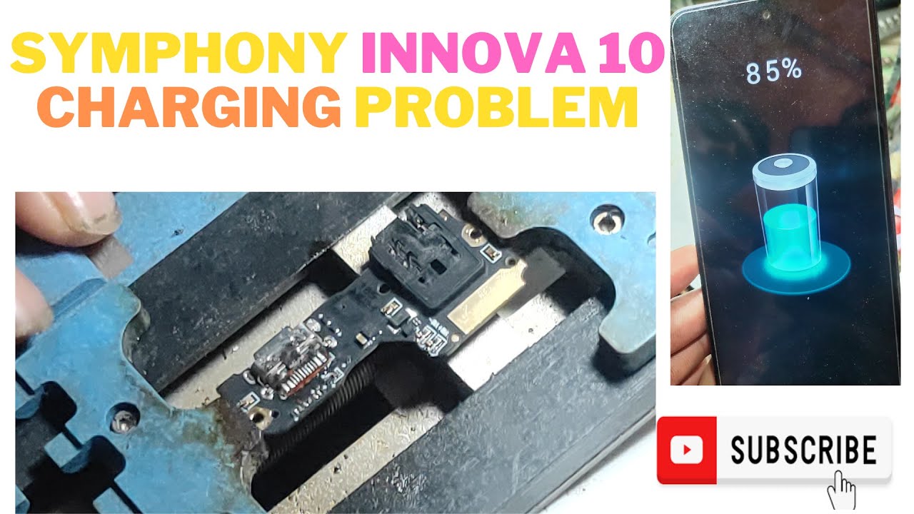 symphony innova 10 charging problem port solution - YouTube