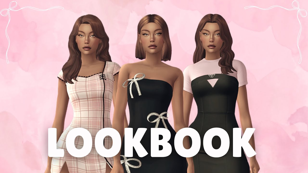 The Sims 4: CAS | FEMALE LOOKBOOK + CC Links 🤍🖤 - YouTube
