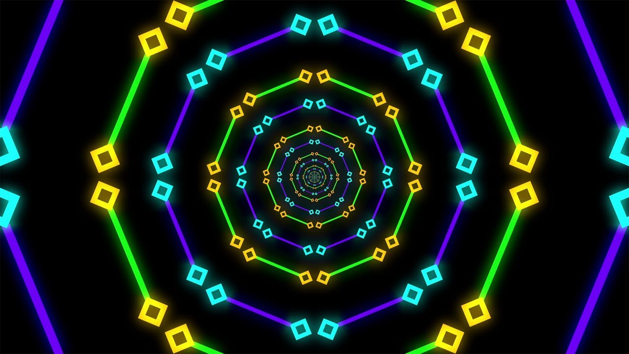 Neon colorful motion background video ǁ relaxing lines background video ...