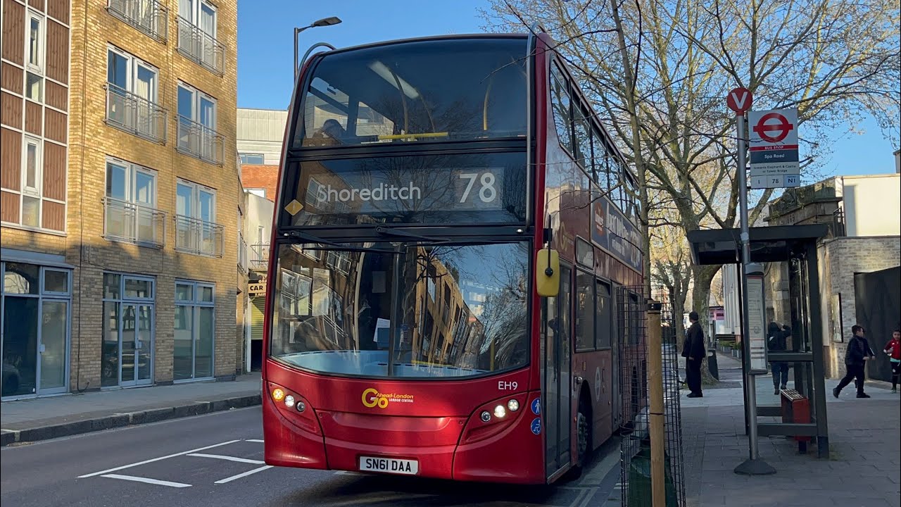 *Rare* Journey on the London Bus Route 78 | Enviro400H EH9 SN61 DAA ...