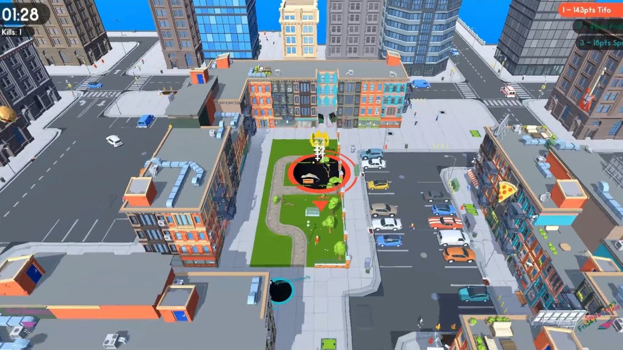 Hole.io Map Control: 100.00% [Battle Royale] - YouTube