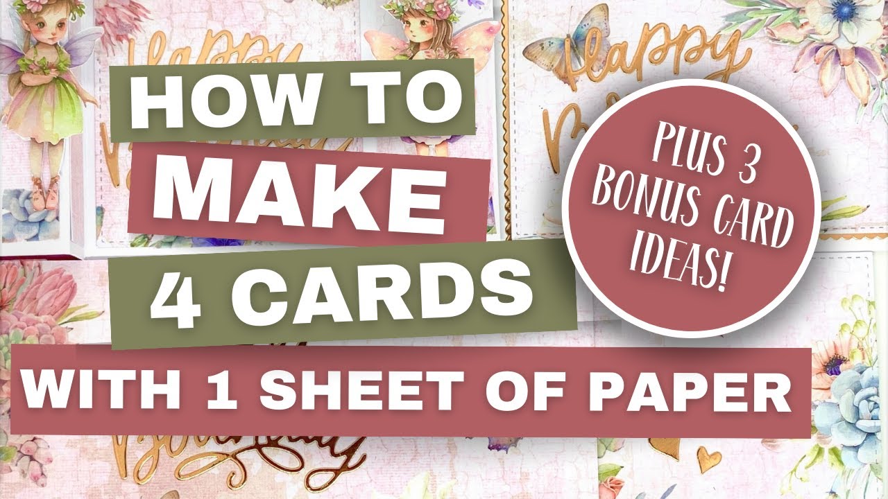 Make cards with ONE SHEET of DESIGNER PAPER | Handmade card making ...