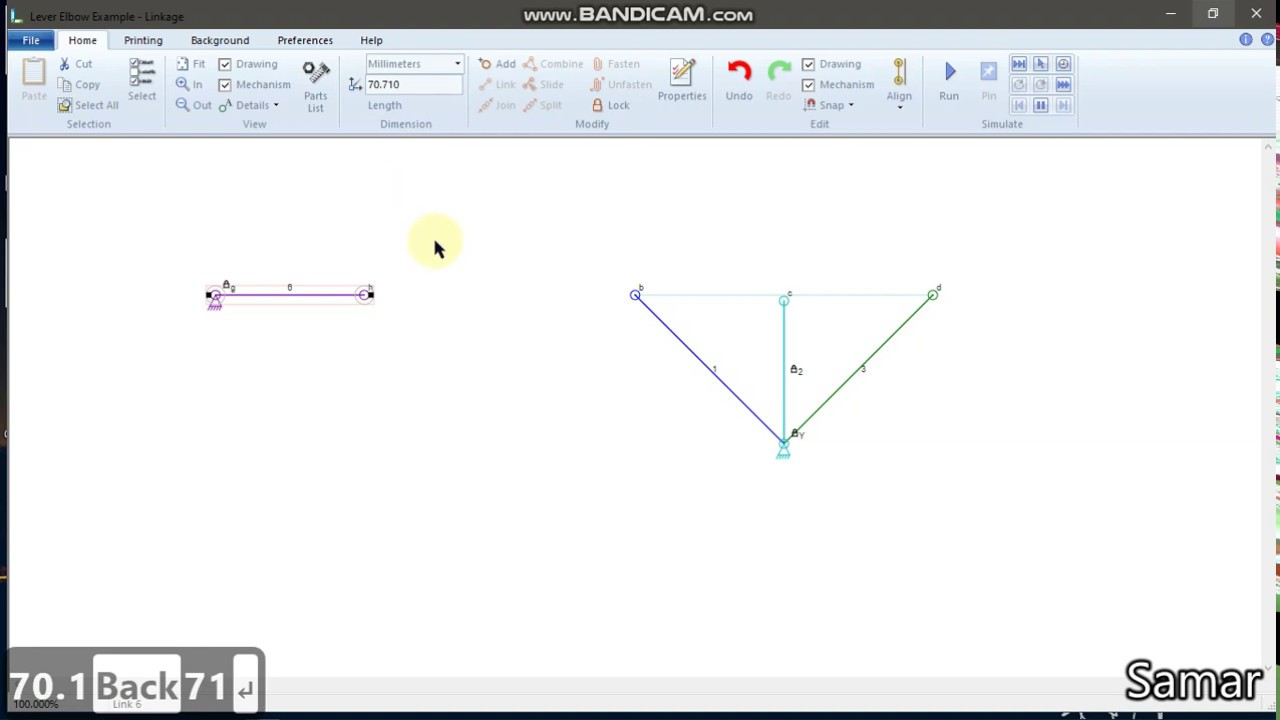 Crank Rocker | Four Bar Mechanism in Linkage software | Samar | All is ...