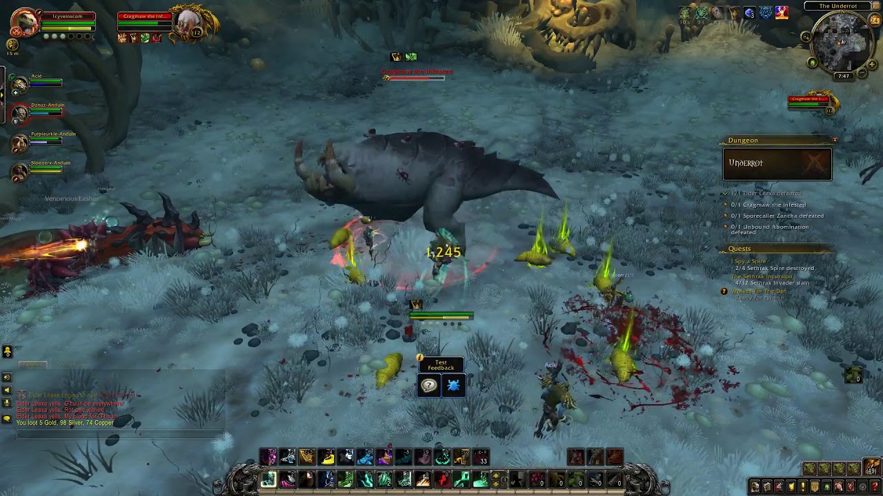 The Underrot Dungeon Normal Difficulty on Battle for Azeroth Beta - YouTube