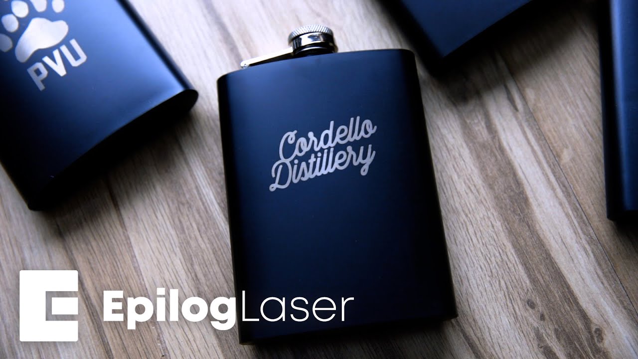 Laser Engraving Metal Flasks - YouTube