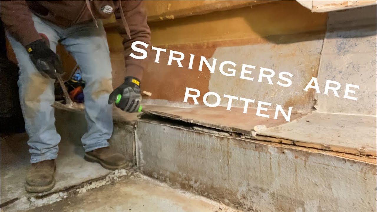 Boat Restoration| Removing deck and finding rotten stringers - YouTube
