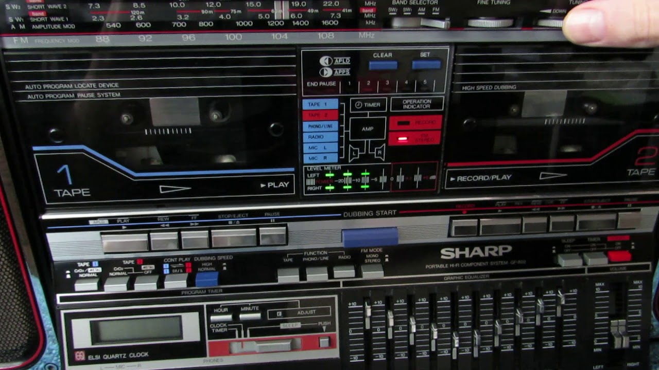 Sharp GF-800Z (BK) Радио - YouTube