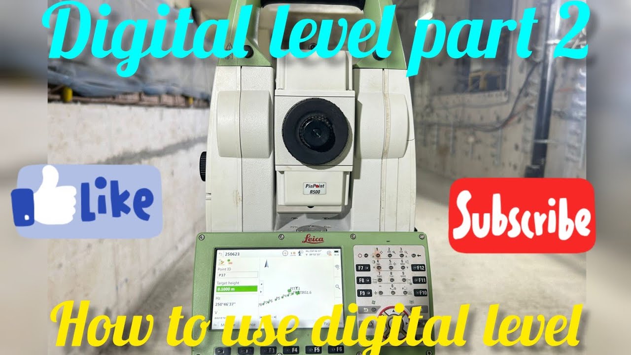 How to use Leica Digital Level machine for Land survey work. PART 2 ...