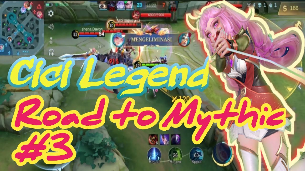 Cara Main Cici Terbaru Push Rank Lane Exp Legend to Mythic Part 3 ...