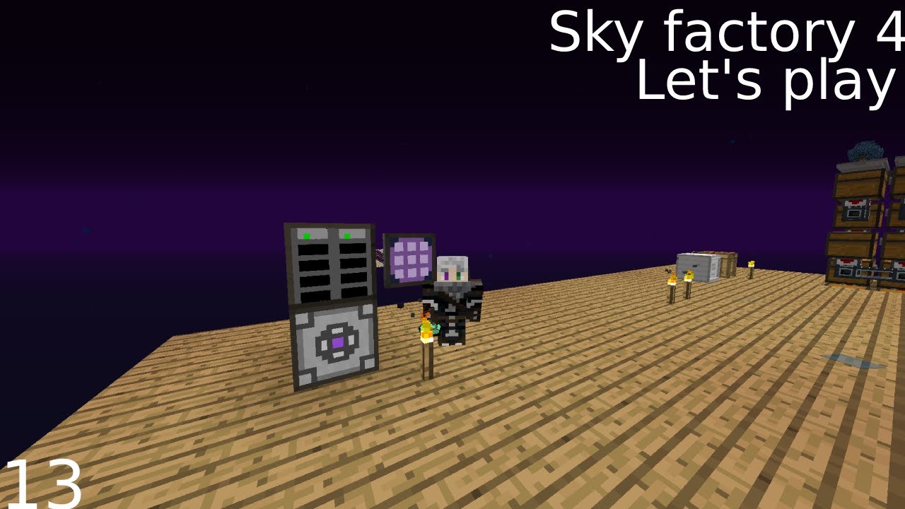 (SkyFactory 4 Episode 13) Making a Storage system for the tree farm ...