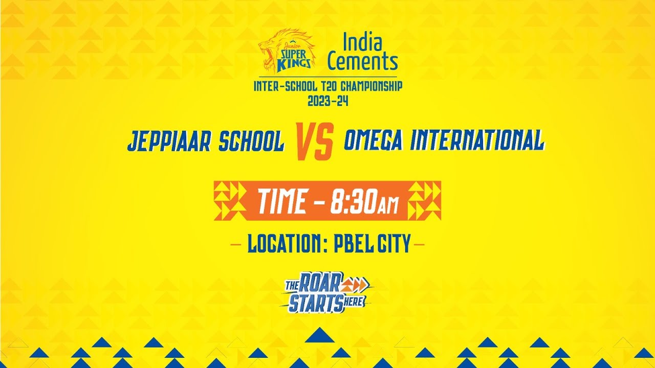 Jeppiaar MHSS vs Omega International, Junior Super Kings, Chennai Zone ...