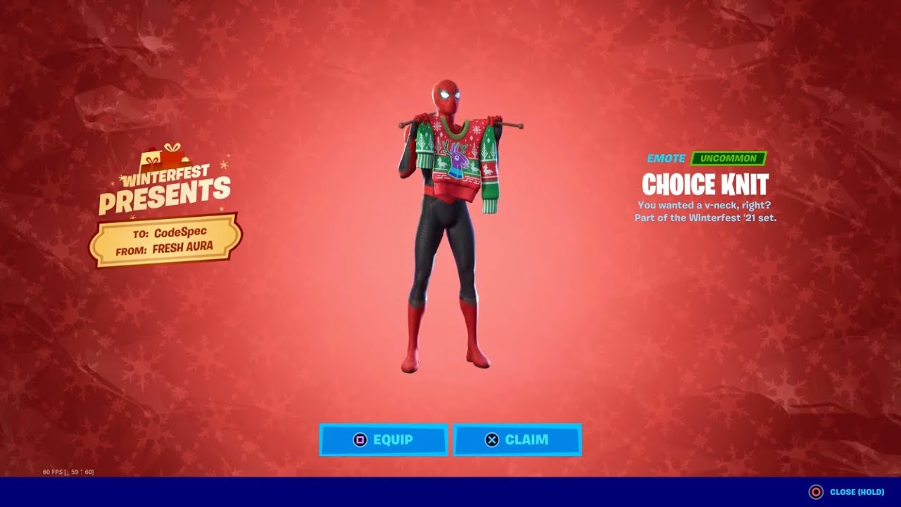 Fortnite Choice Knit Emote FREE Present! - YouTube