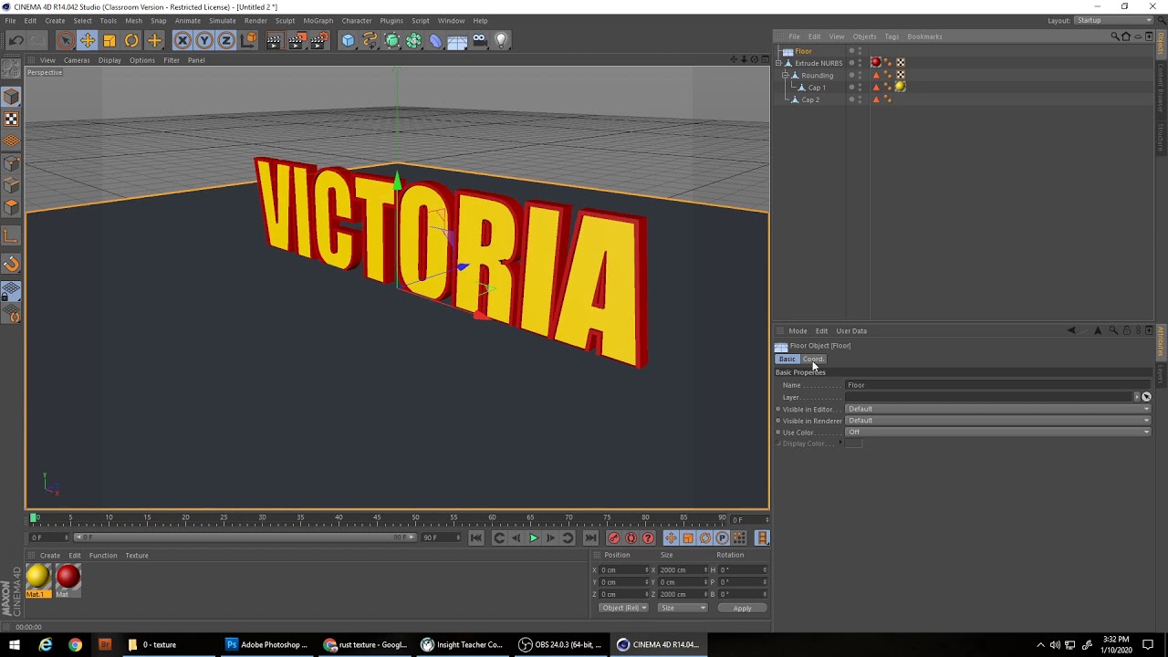 C4D - Inset Text tutorial - YouTube