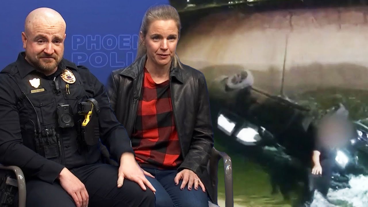 Cop and Wife Spring Into Action to Save Family From Car Crash - YouTube