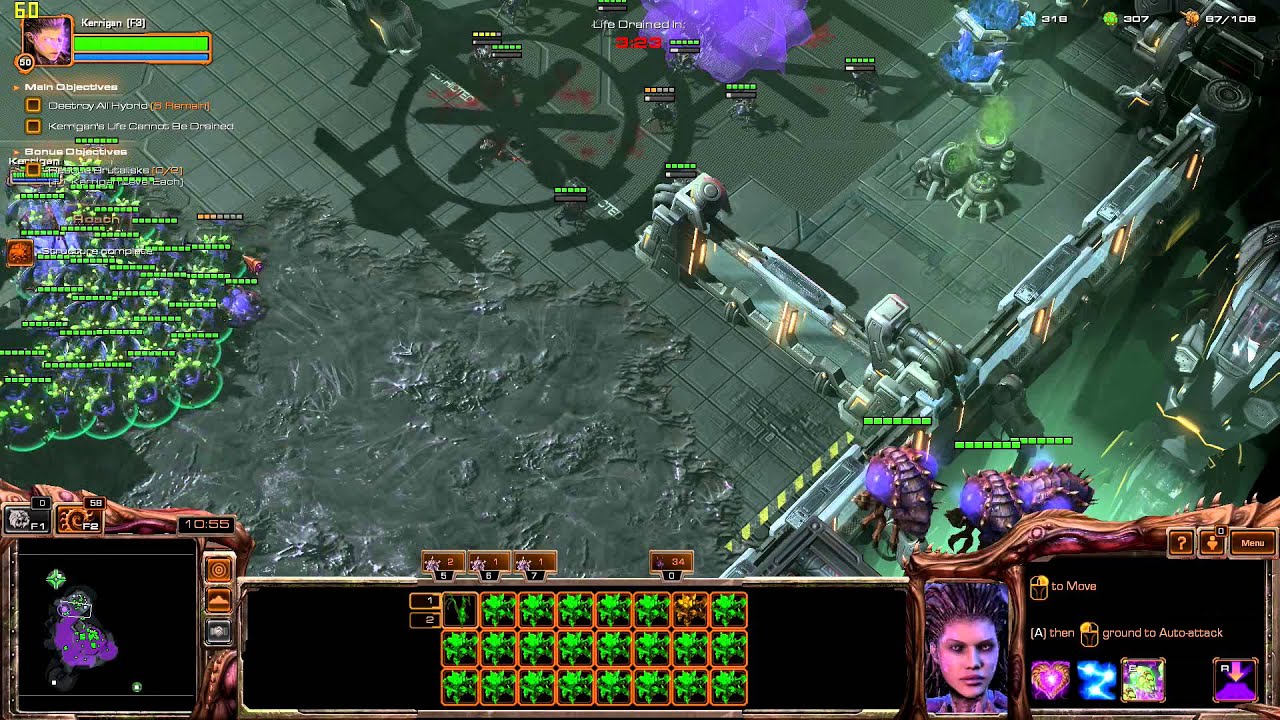 Starcraft 2 - Heart of the Swarm - Mission 14 - Hand of Darkness ...